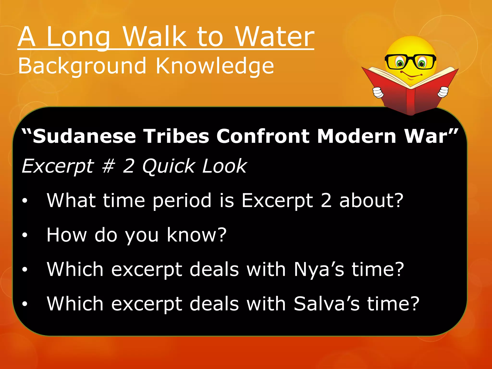 A Long Walk to Water - Lssn 11 | PPTX
