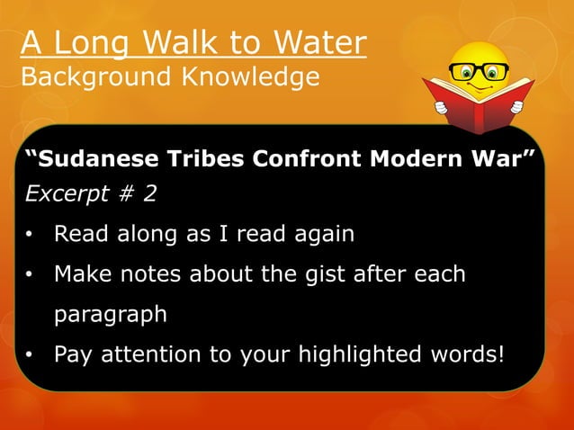 A Long Walk to Water - Lssn 11 | PPT