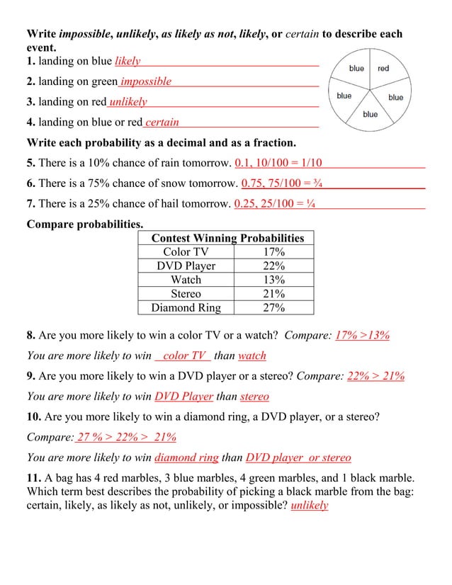 Lesson 11 1 probability | DOCX