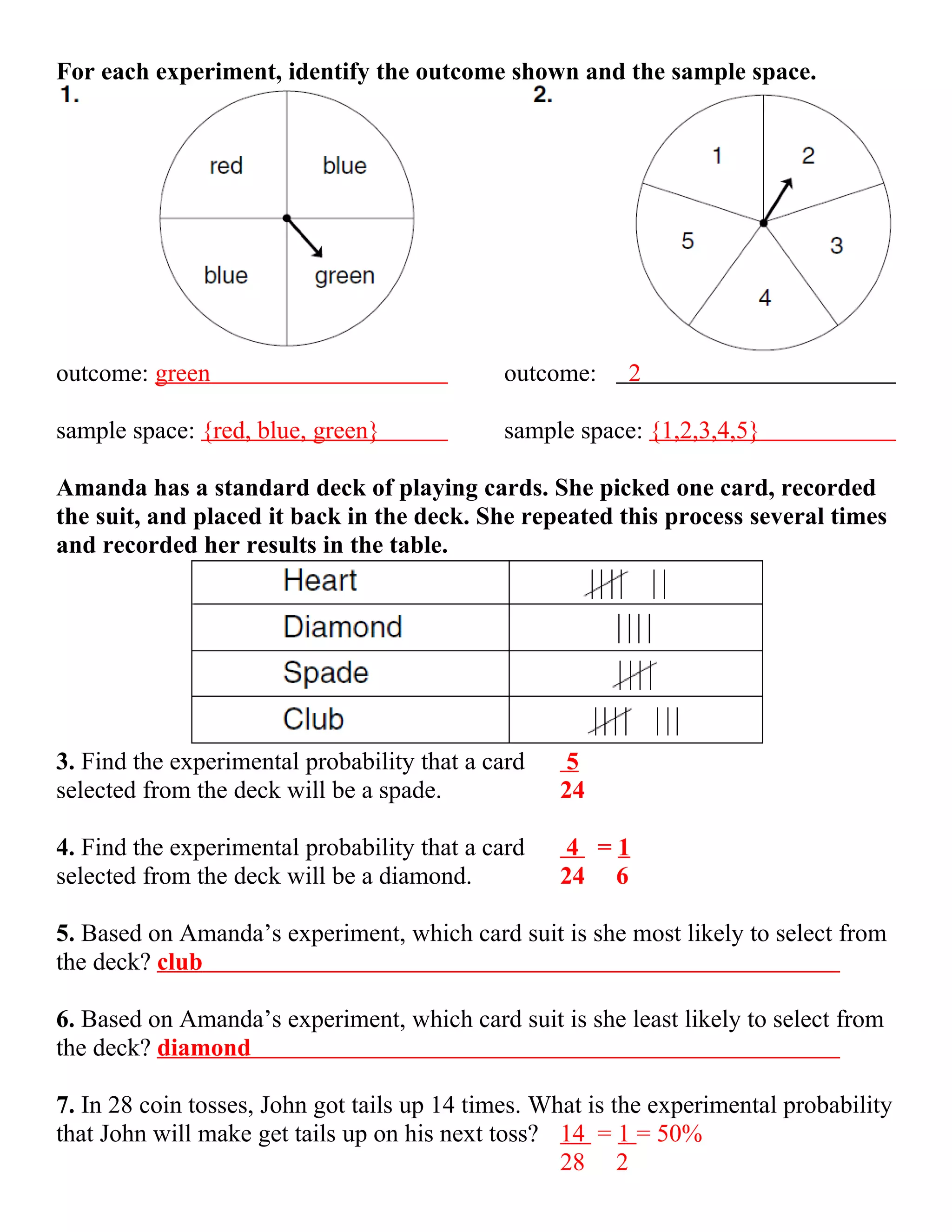 Lesson 11 2 experimental probability | PDF