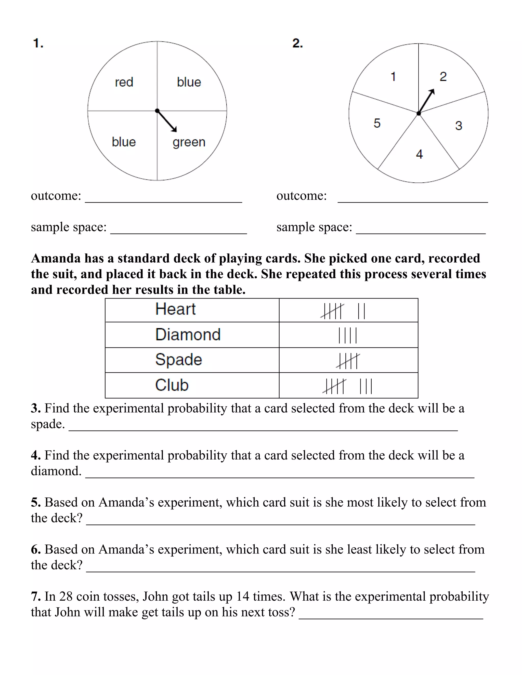 Lesson 11 2 experimental probability | DOC