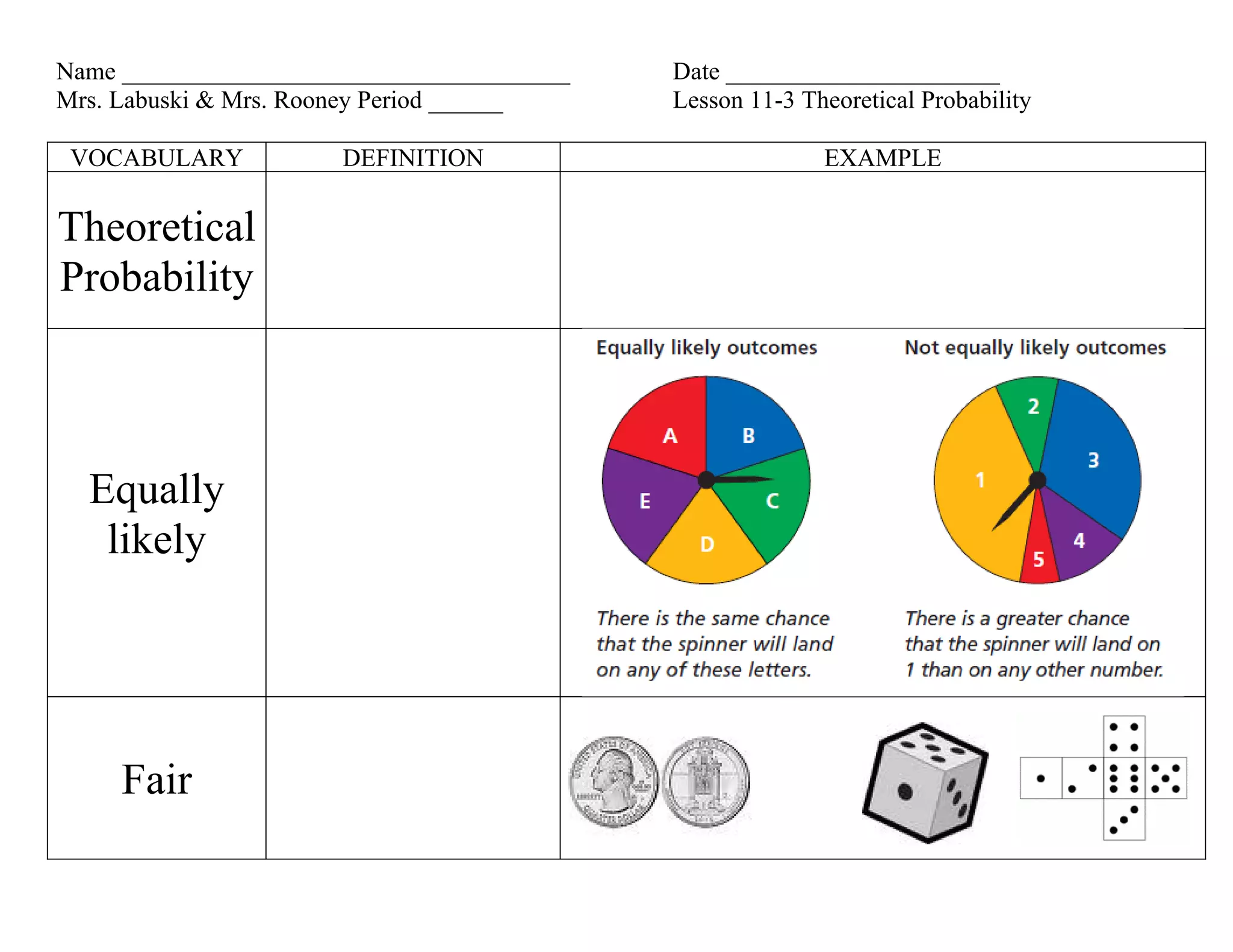 Lesson 11 3 theoretical probability | PPT