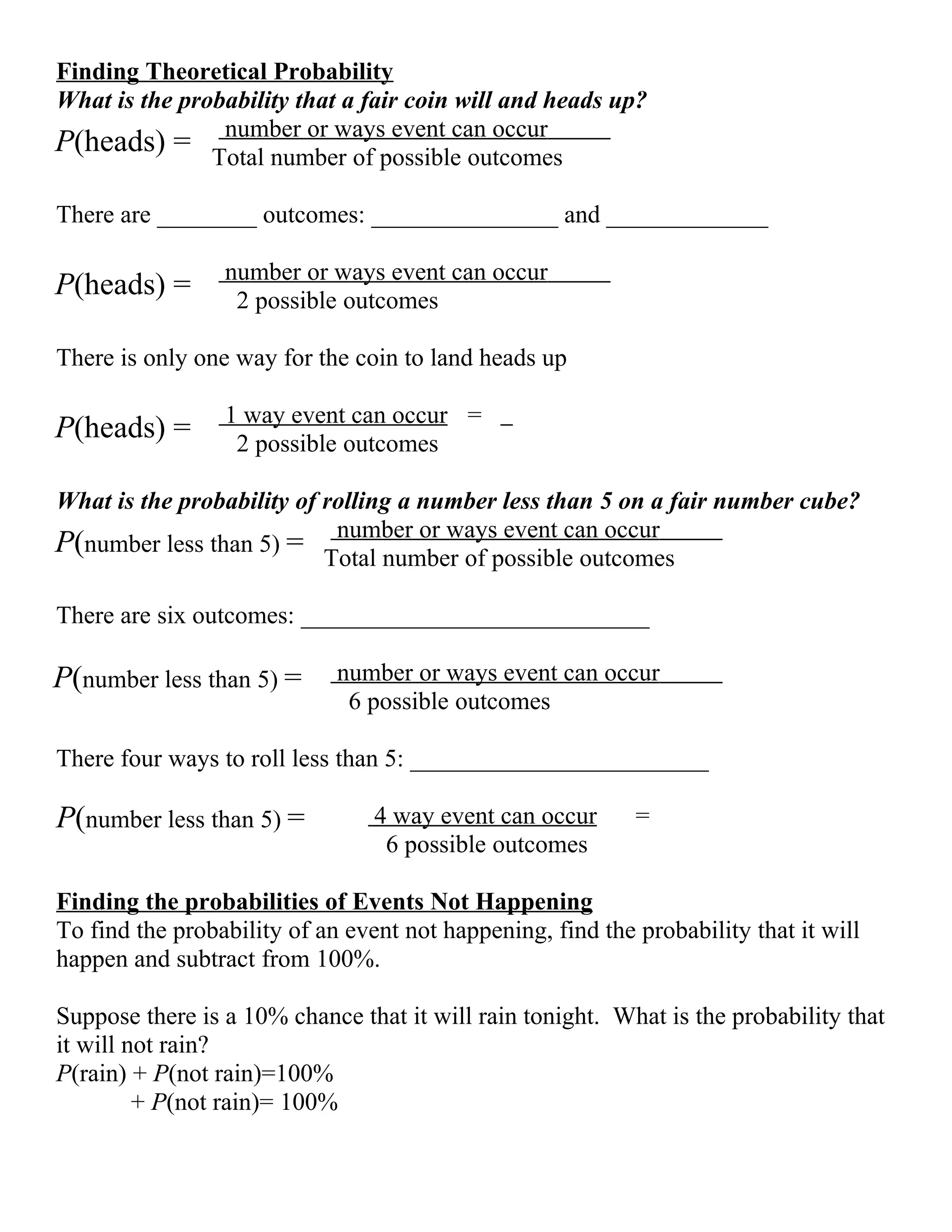 Lesson 11 3 theoretical probability | PPT
