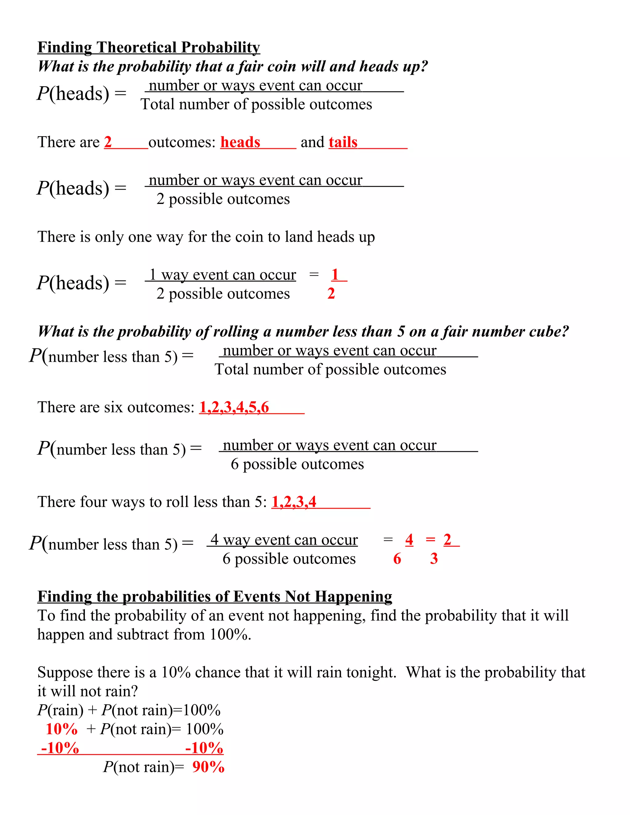 Lesson 11 3 theoretical probability | PPT
