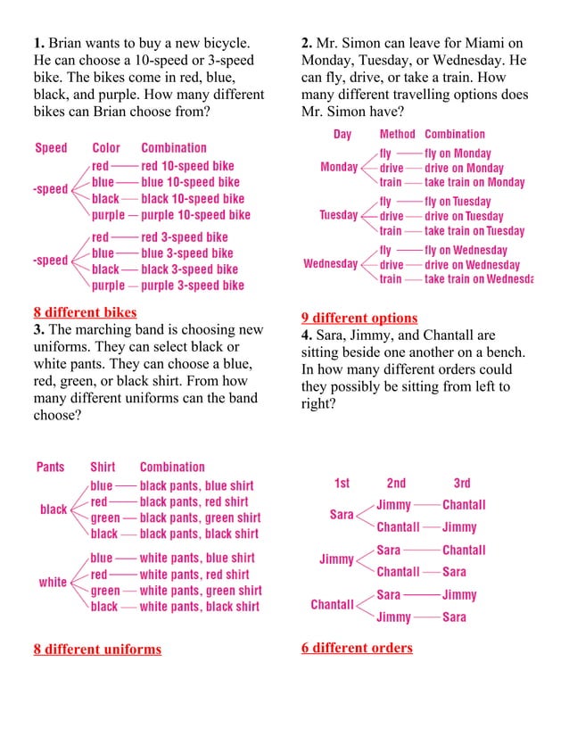 Lesson 11 4 tree diagrams | PDF | Free Download
