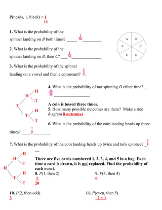 Lesson 11 5 compound events | PDF