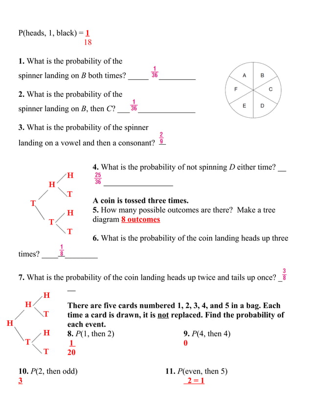 Lesson 11 5 compound events | PDF