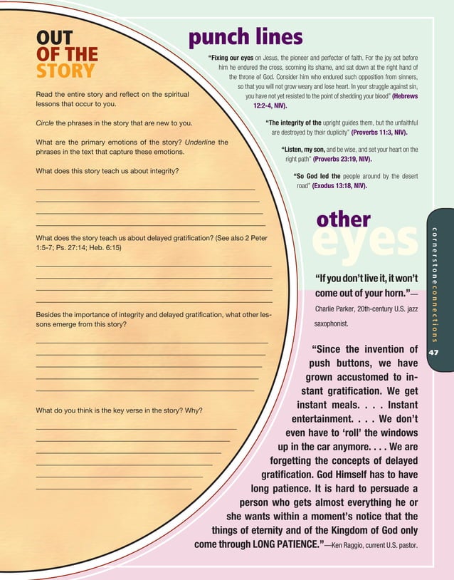 Lesson 11 | Cornerstone Connections | Sabbath School | PDF | Birth ...