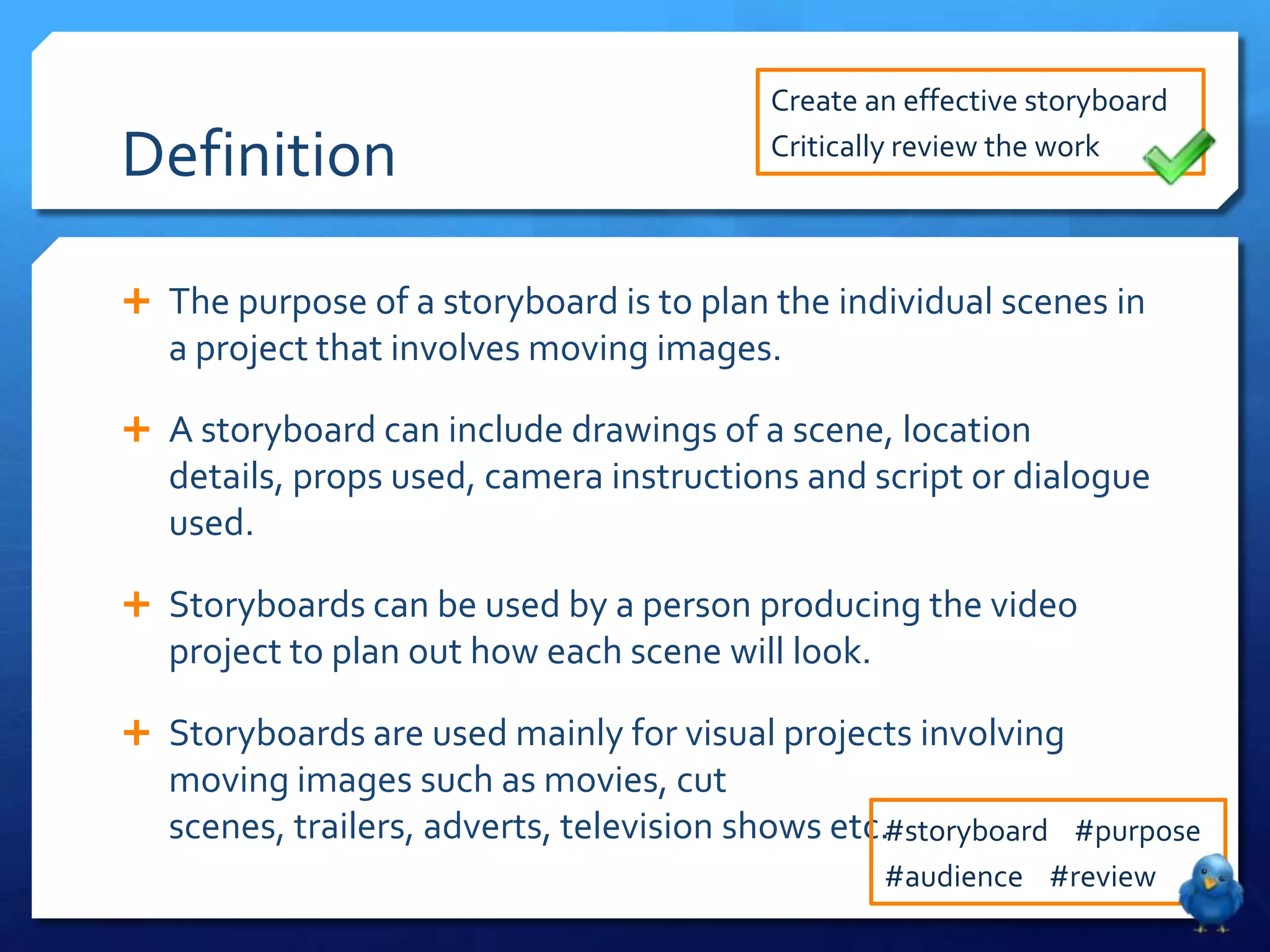Unit 301 - Lesson 11 - Make a Storyboard | PPT