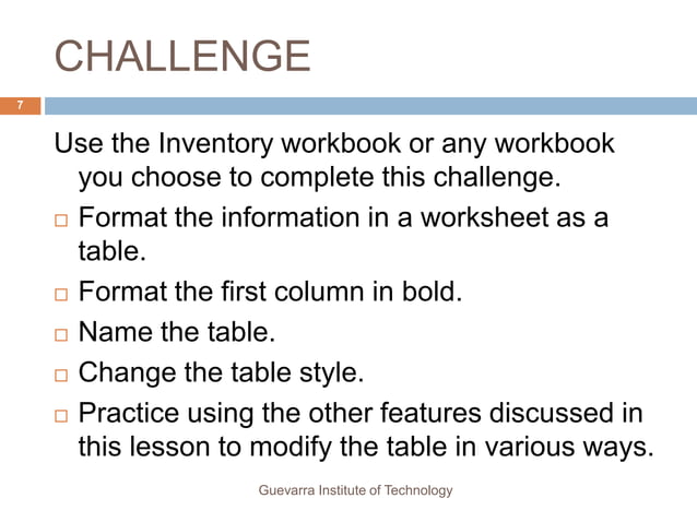 Lesson 11 Formatting Tables | PPTX | Desktop Publishing | Computer ...