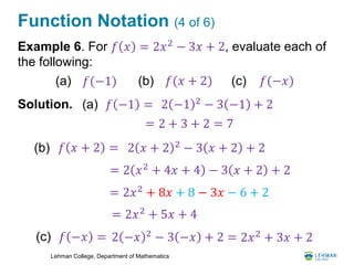Lesson 11: Functions and Function Notation | PPTX