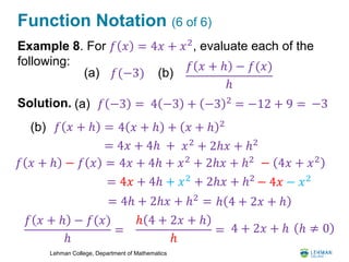 Lesson 11: Functions and Function Notation | PPTX