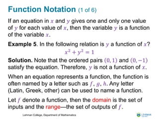 Lesson 11: Functions and Function Notation | PPTX