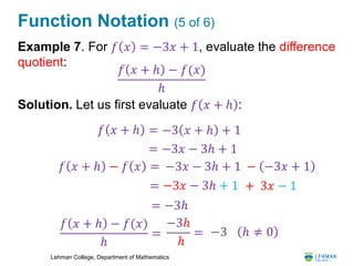Lesson 11: Functions and Function Notation | PPT