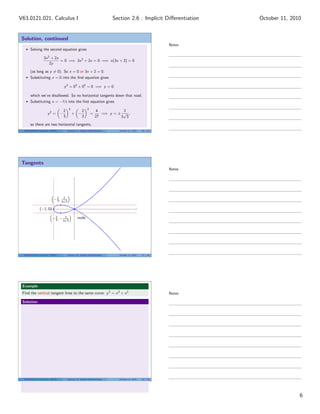 Lesson 11: Implicit Differentiation (Section 21 handout) | PDF