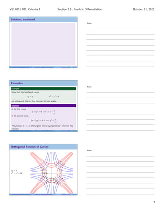 Lesson 11: Implicit Differentiation (Section 21 handout) | PDF