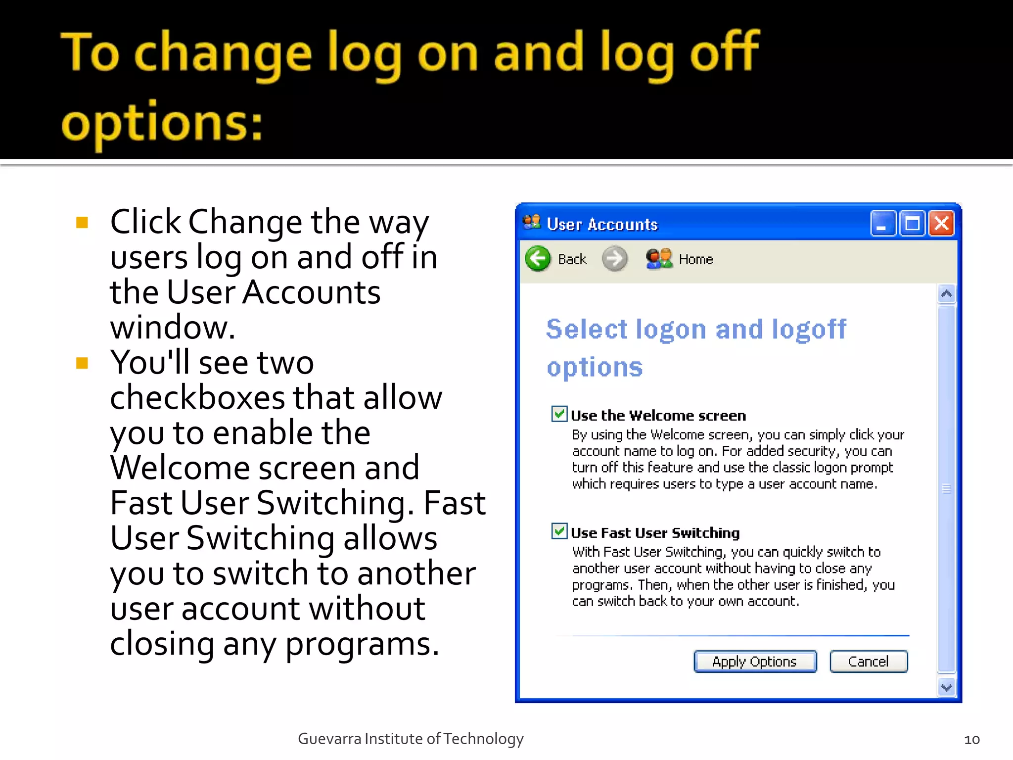 Lesson 11 Managing User Accounts | PPTX