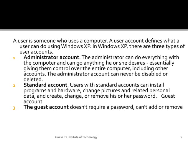 Lesson 11 Managing User Accounts | PPTX