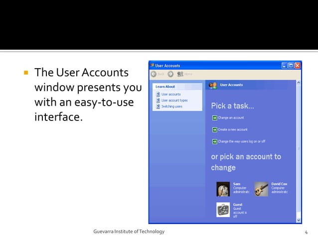 Lesson 11 Managing User Accounts | PPTX