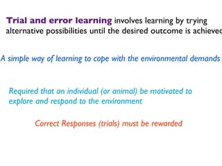 Lesson 11 one trial and trial error learning | KEY