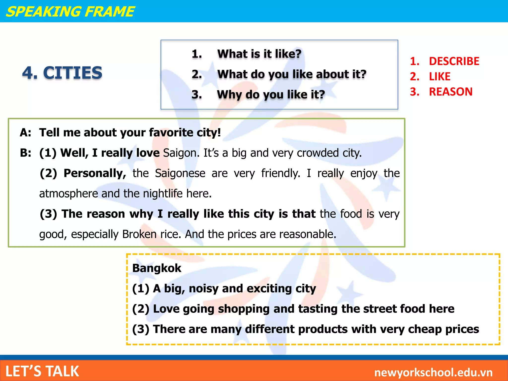 Lesson 11 review speaking frame 1 | PPT