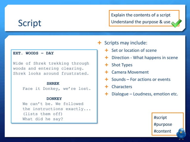 LO1 - Lesson 11 - Script | PPT