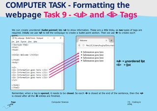 Year 8 Lesson 1 HTML Introduction GCSE OCR Computer science | PPTX