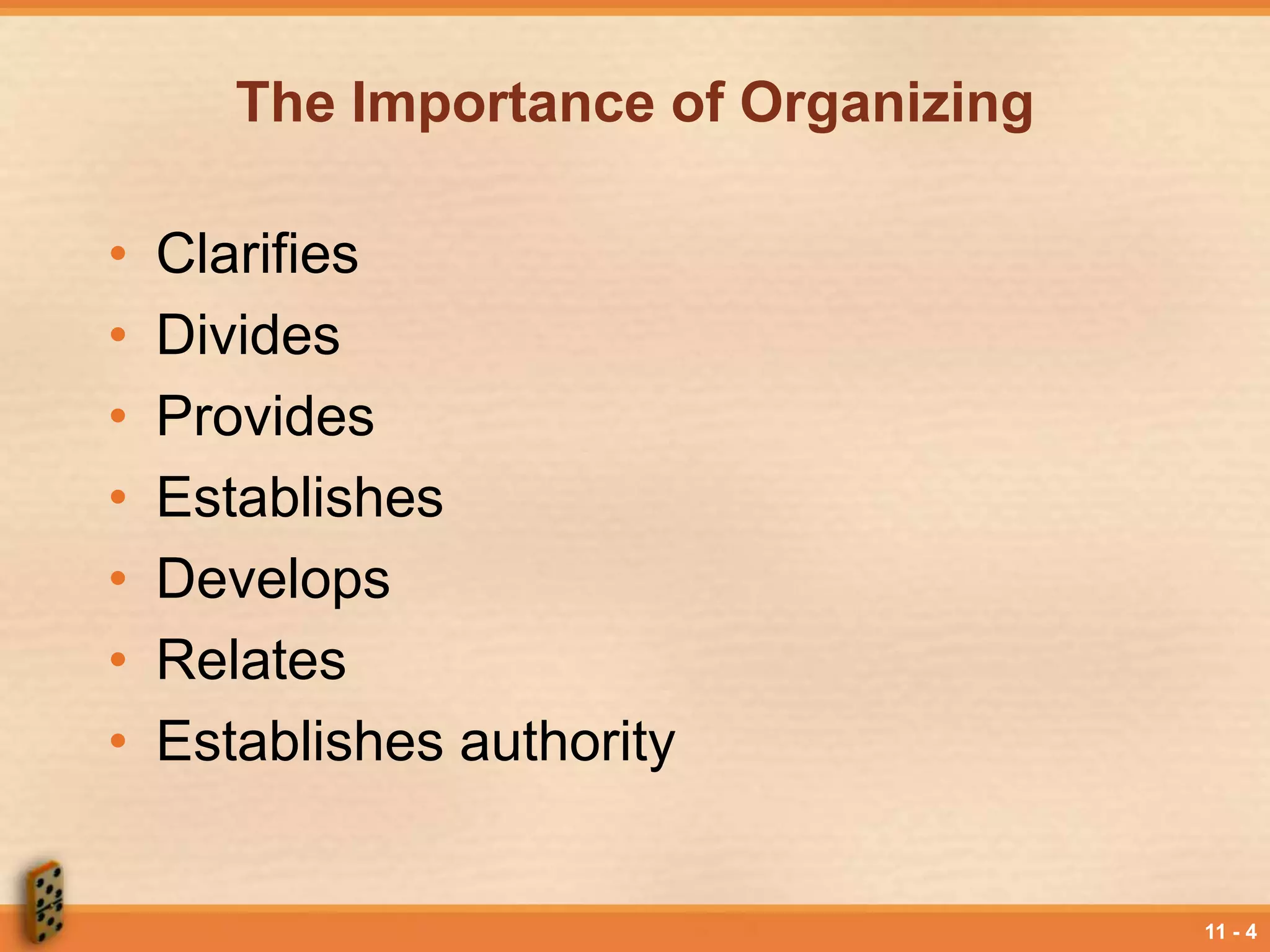 Lesson 11 Basic Elements of Organizing | PPT