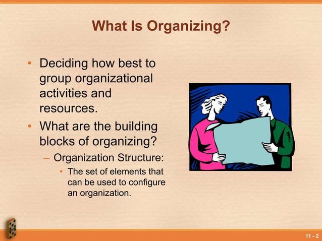 Lesson 11 Basic Elements of Organizing | PPT | Executive Leadership ...