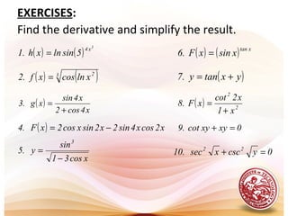 Lesson 11 derivative of trigonometric functions | PPT