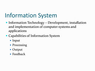 Introduction to Information System | PPTX