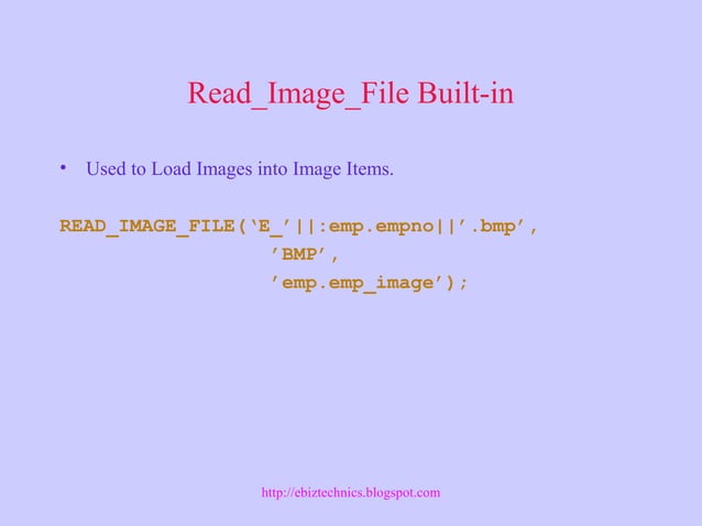 Oracle Forms Triggers Ppt