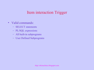 Oracle Forms Triggers | PPT