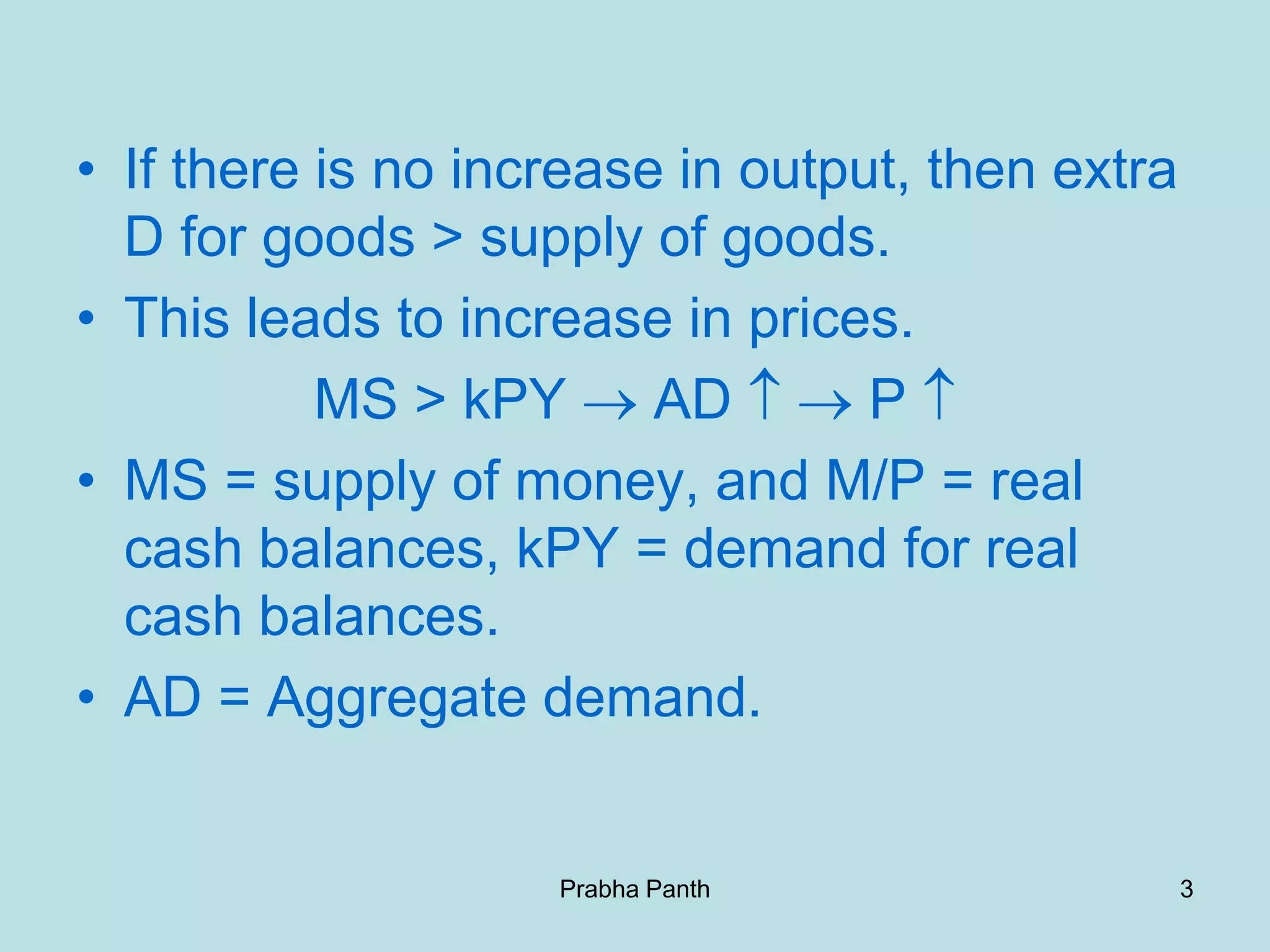 Monetarist theory of inflation | PPSX