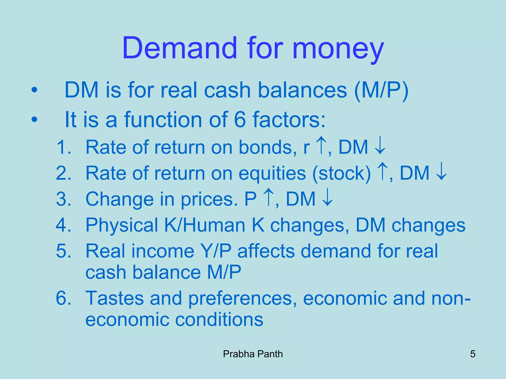 Monetarist theory of inflation | PPSX