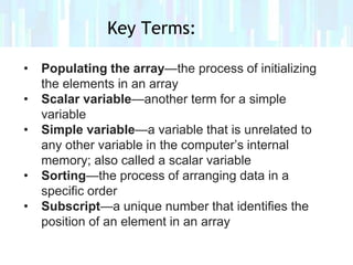 Lesson 11 one dimensional array | PPTX