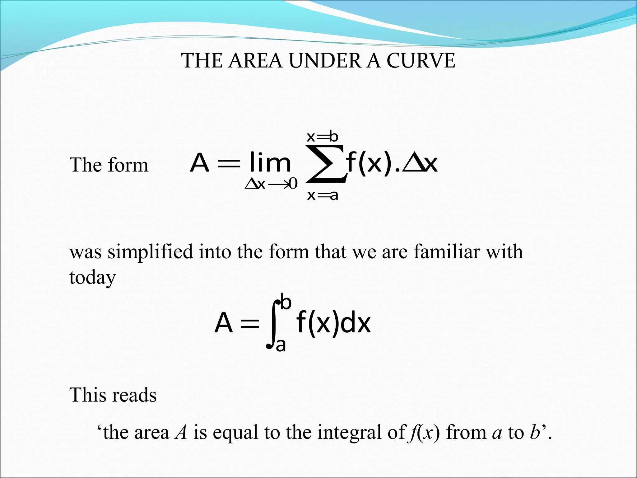 Lesson 11 plane areas area by integration | PPT