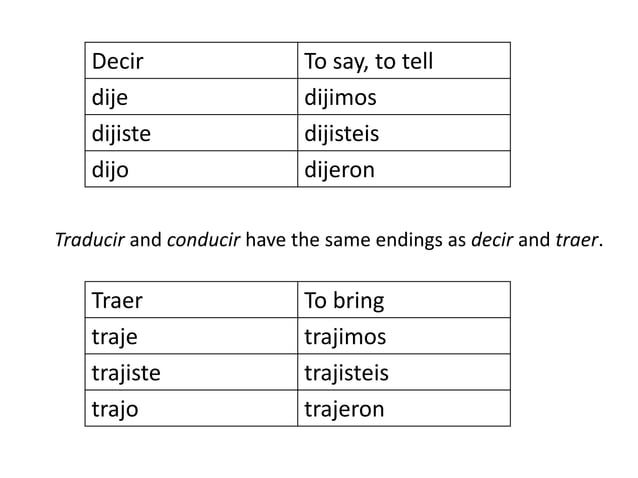 Lesson11 preterite irregulares | PPTX