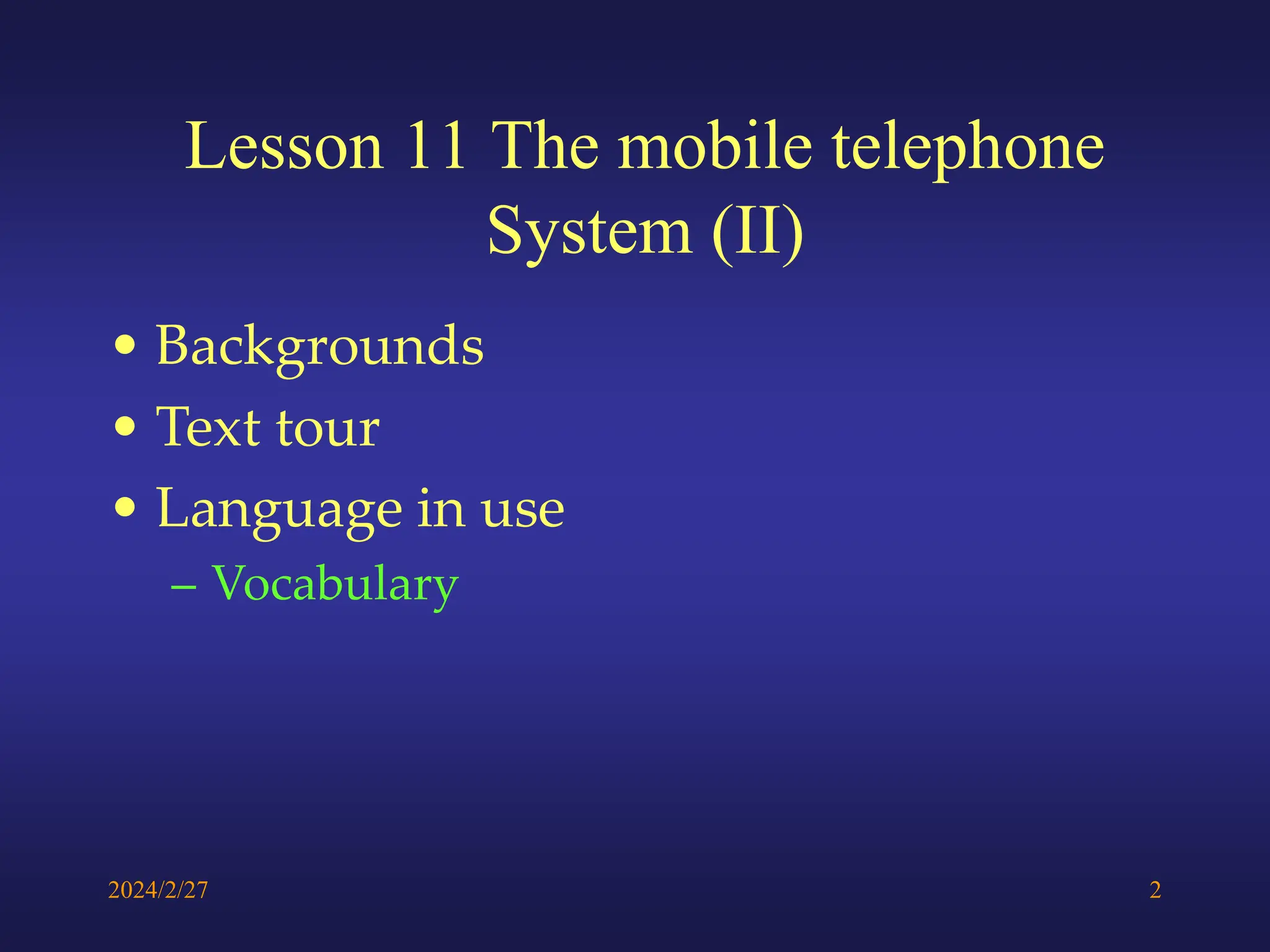 Lesson 11 The mobile telephone system (II) (Lecture 6).ppt | Digital ...