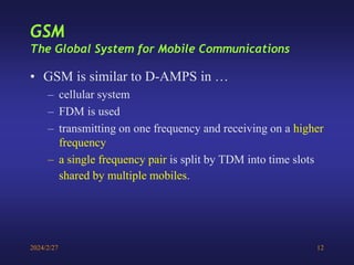 Lesson 11 The mobile telephone system (II) (Lecture 6).ppt | Digital ...