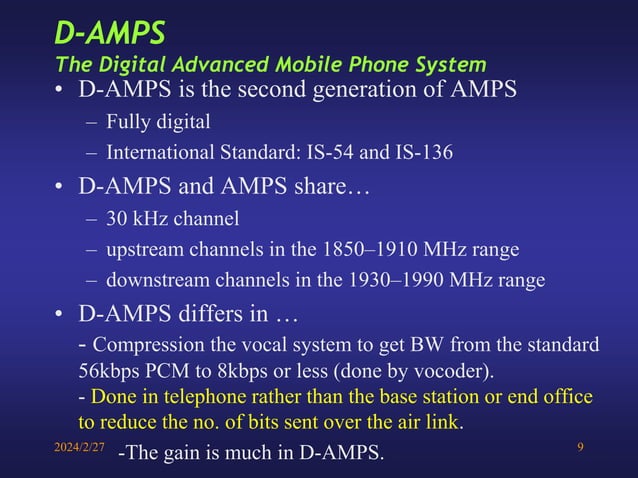 Lesson 11 The mobile telephone system (II) (Lecture 6).ppt | Digital Audio | Computer Software ...
