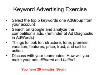 Lesson 11 Writing Good Ads | PPT | Search | Internet