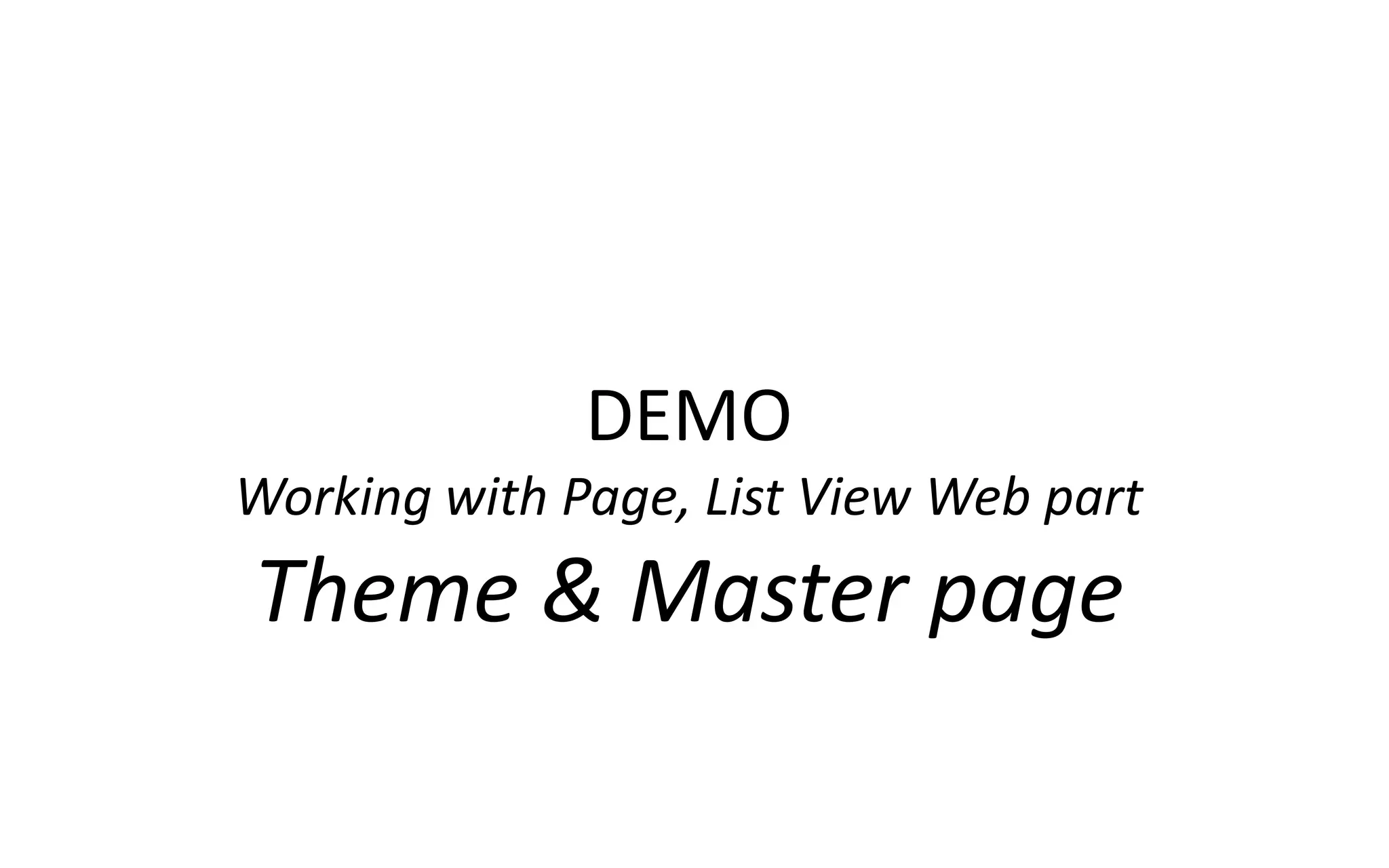 SharePoint Fundamentals (Lesson 1&2) | PPTX