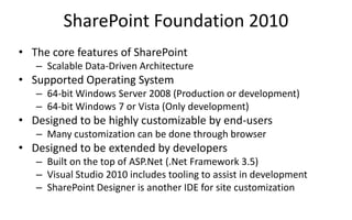 SharePoint Fundamentals (Lesson 1&2) | PPTX