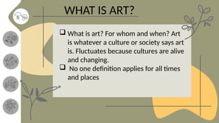 LESSON1 & 2 art appreciation for first year college students | PPTX