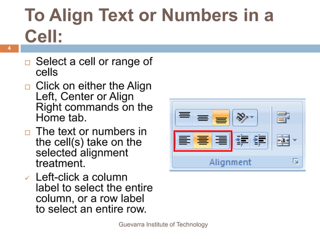 Lesson12 Aligning Text | PPT
