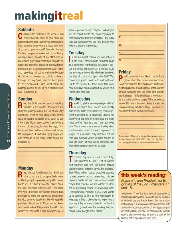 Lesson 12 | Cornerstone Connections | Sabbath School | PDF