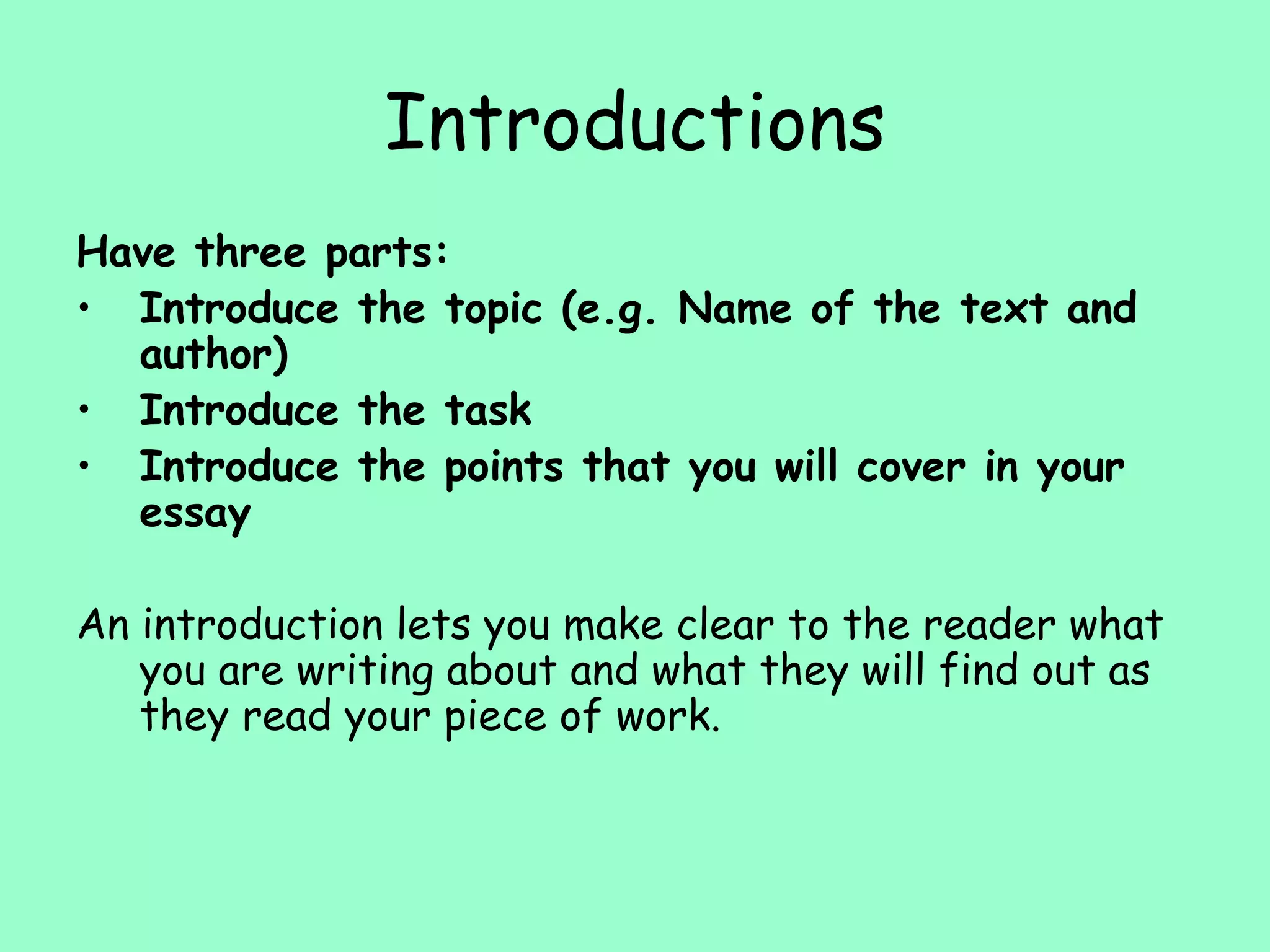 Lesson 12 Introductions and Conclusions | PPT