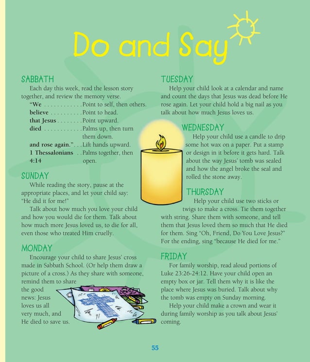 Lesson 12 | Kindergarten | Sabbath School | PDF