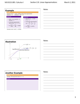 Lesson 12: Linear Approximations and Differentials (handout) | PDF
